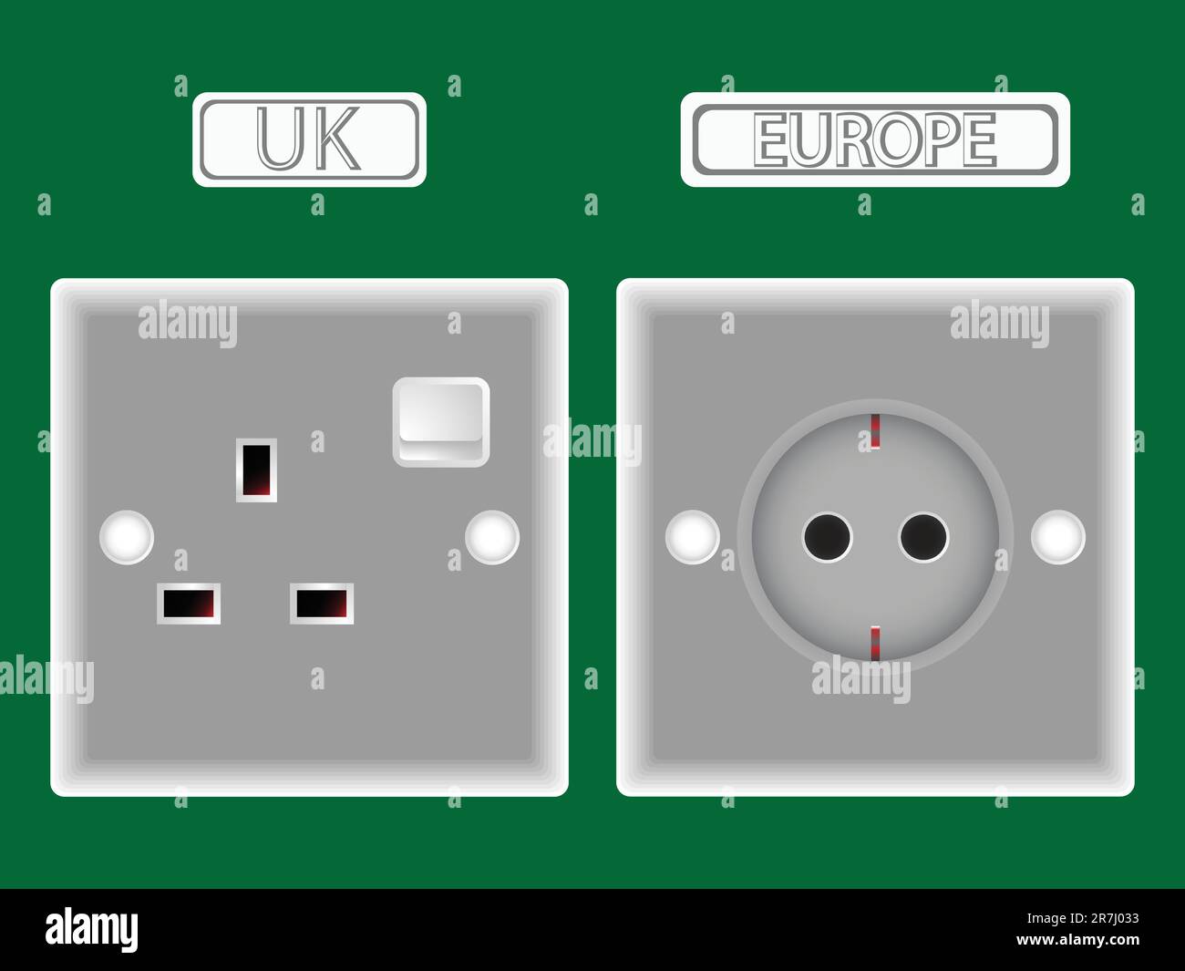 Industrial plugs uk Stock Vector Images - Alamy