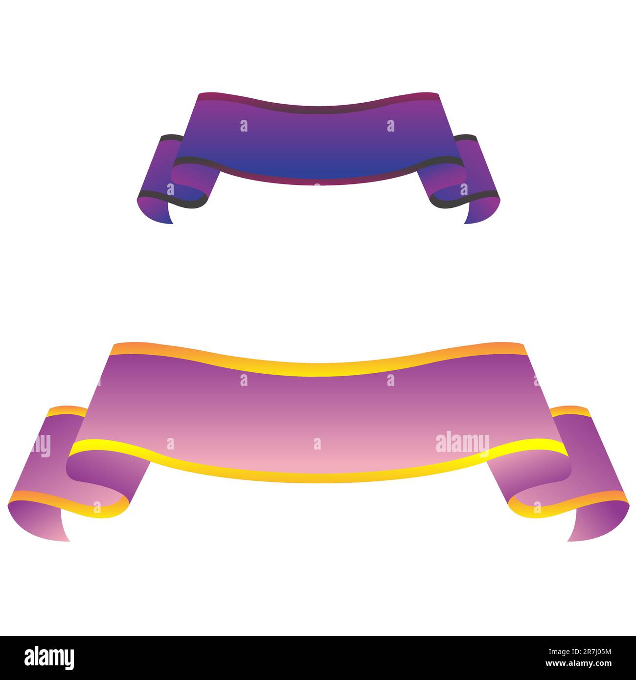 purple banners, vector art illustration; more drawings in my gallery ...