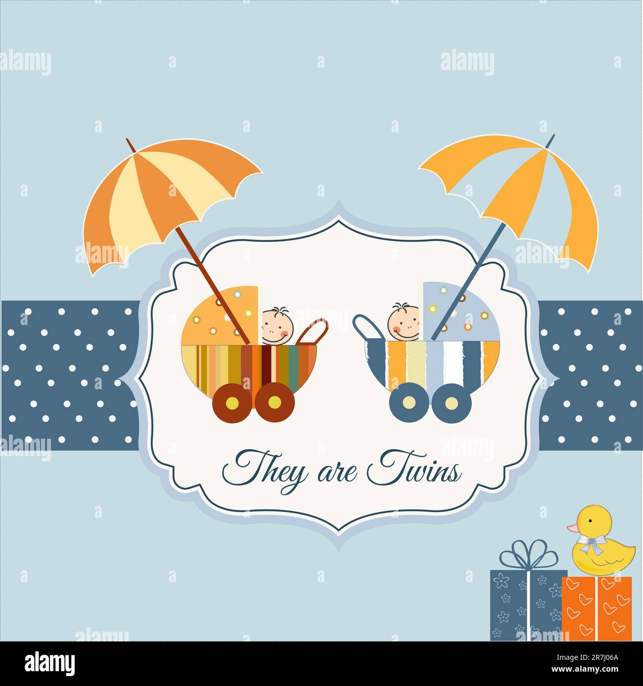 Newborn twins vintage Stock Vector Images - Alamy