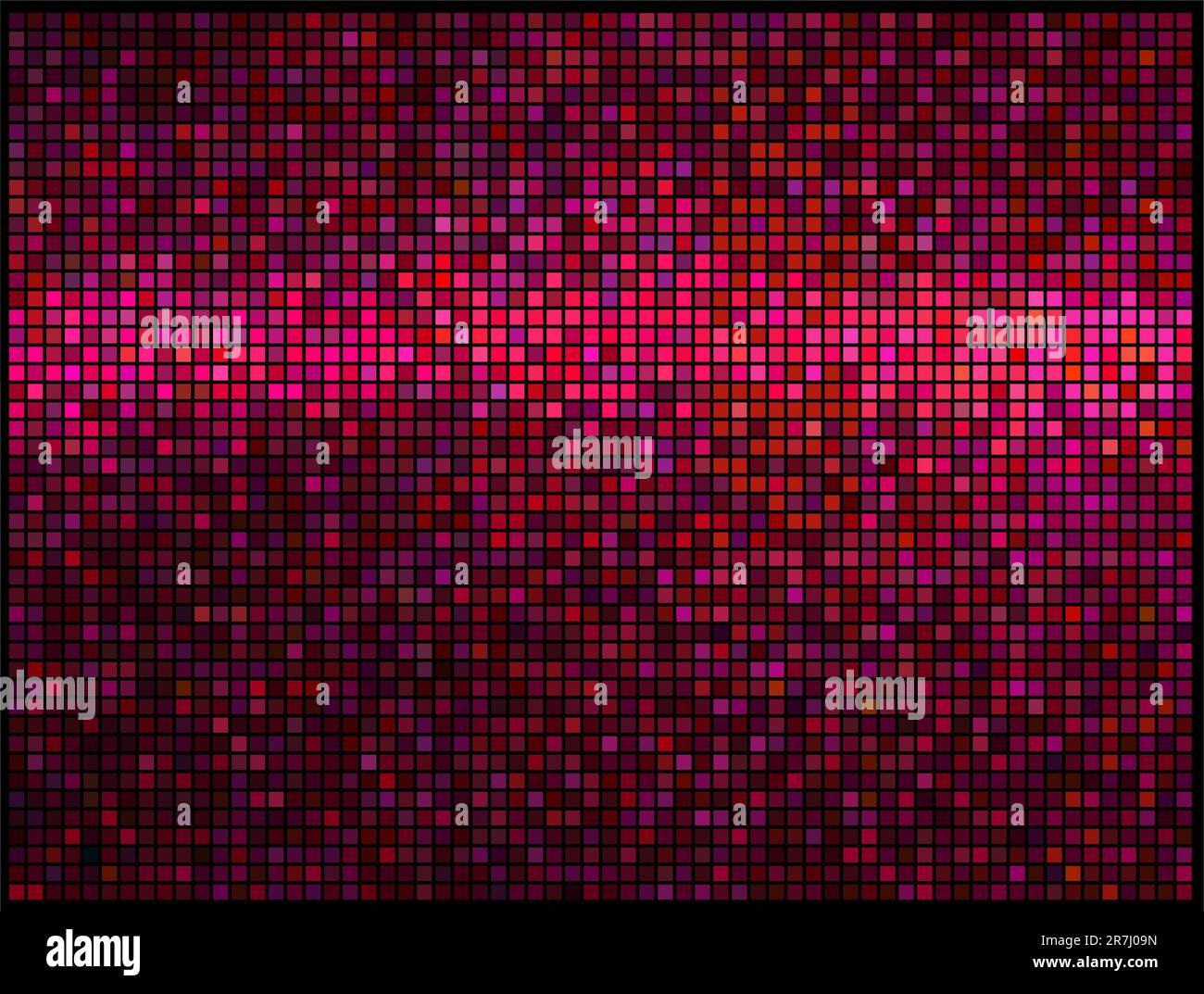Multicolor abstract lights red disco background. Square pixel mosaic ...