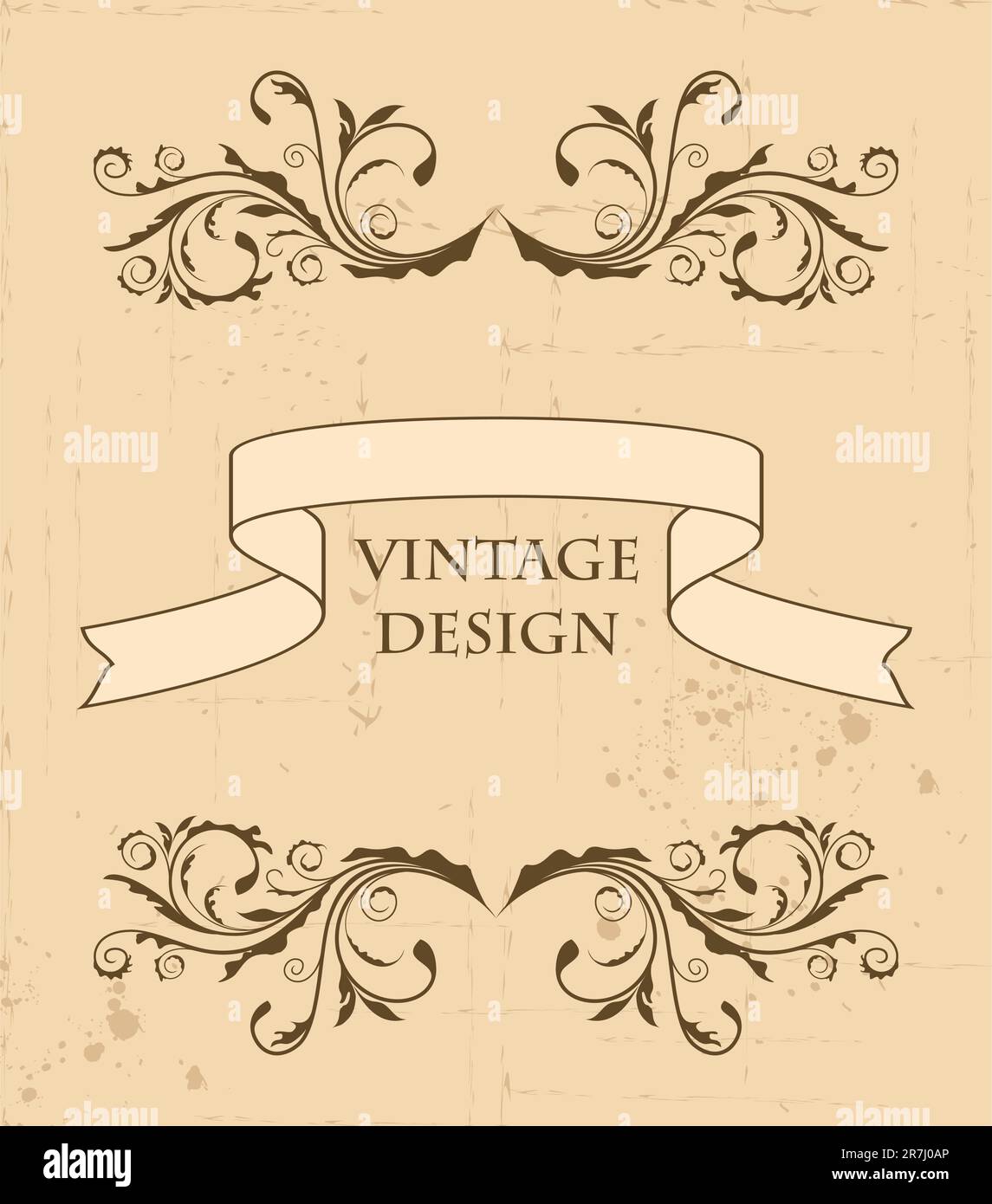 Illustration the retro vintage element for design - vector Stock Vector ...