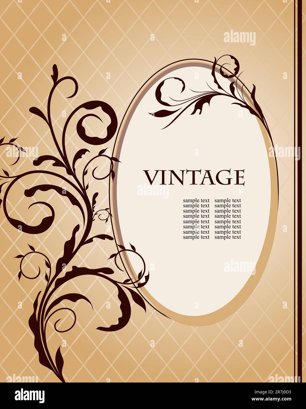 Vintage frame for design card. Vector Stock Vector Image & Art - Alamy