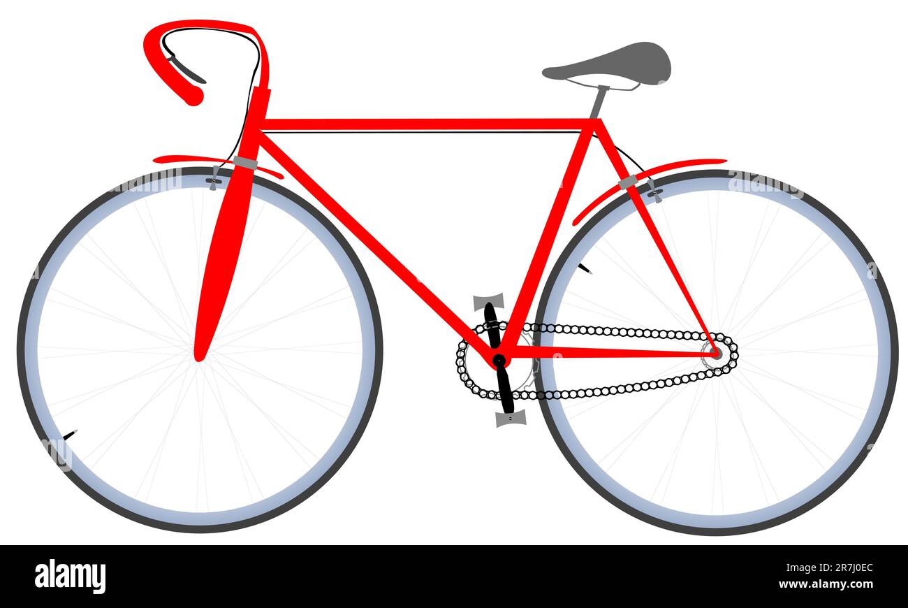red bicycle, vector art illustration Stock Vector Image & Art - Alamy