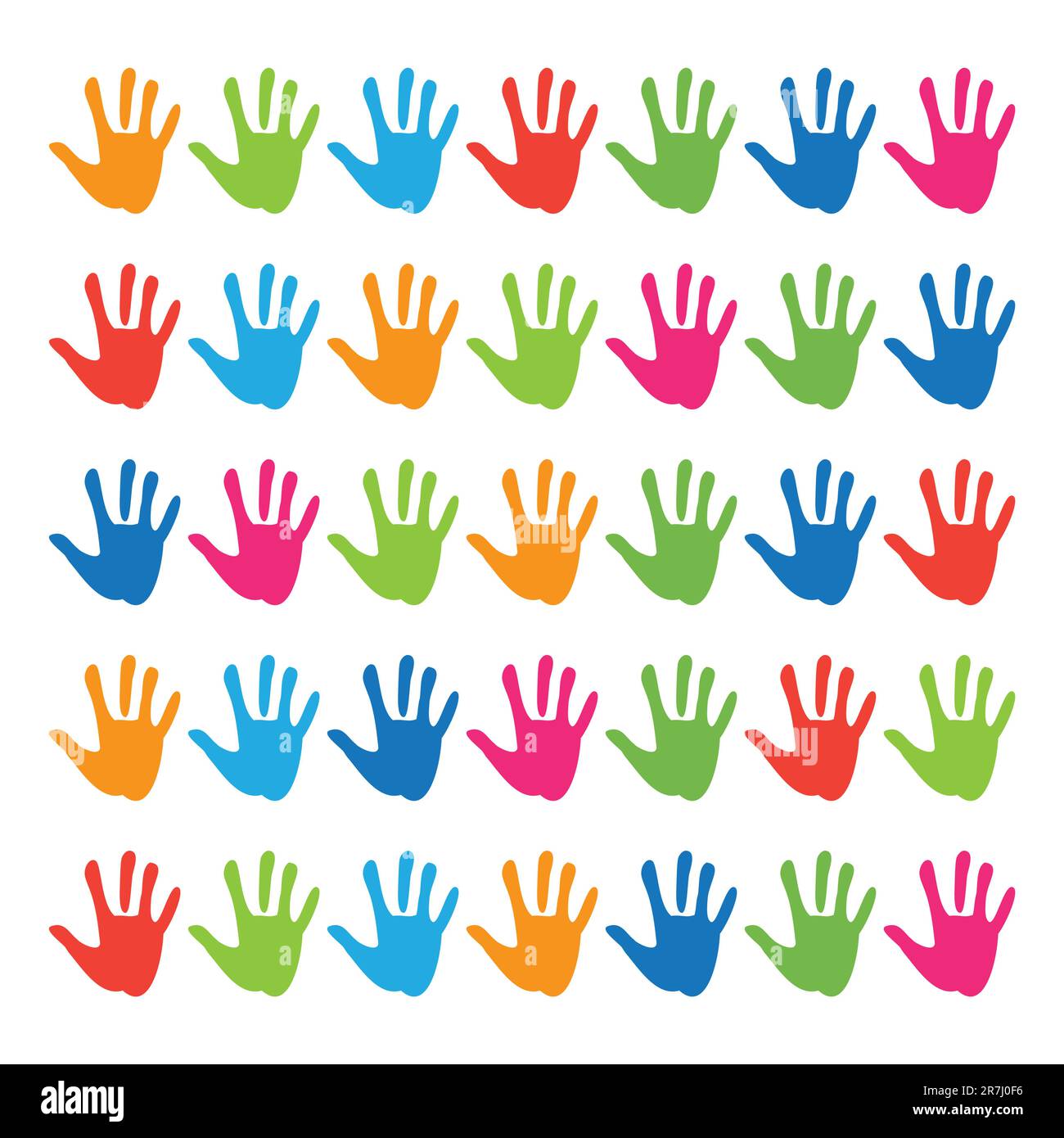 Hand prints paint Stock Vector Images - Alamy