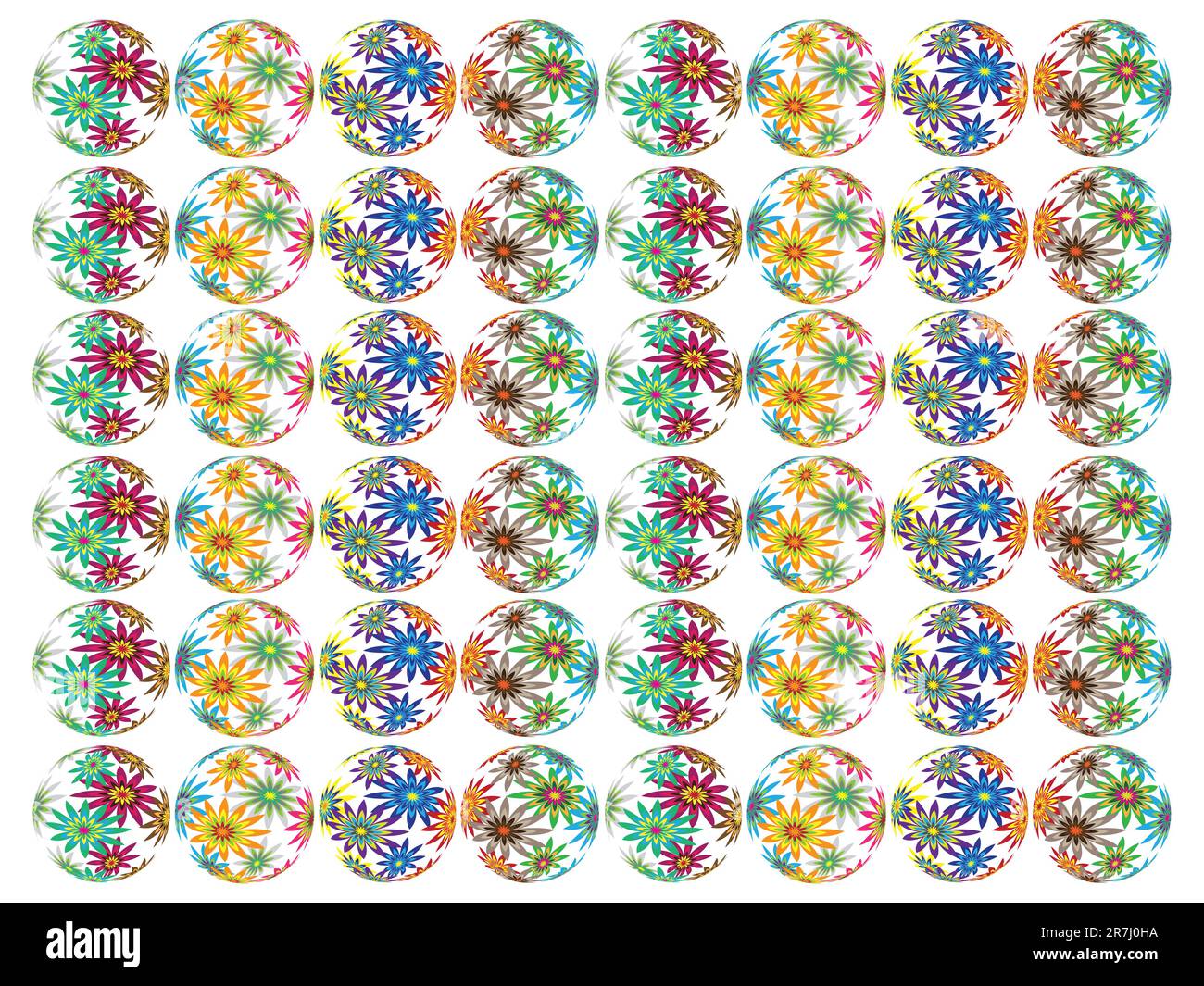 Glass spheres full of flowers Stock Vector Image & Art - Alamy