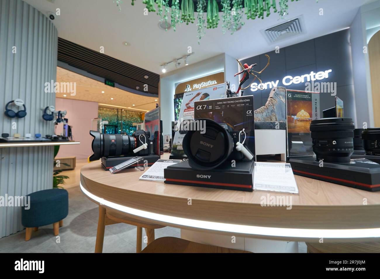 HO CHI MINH CITY, VIETNAM - CIRCA MARCH, 2023: goods displayed at Sony ...