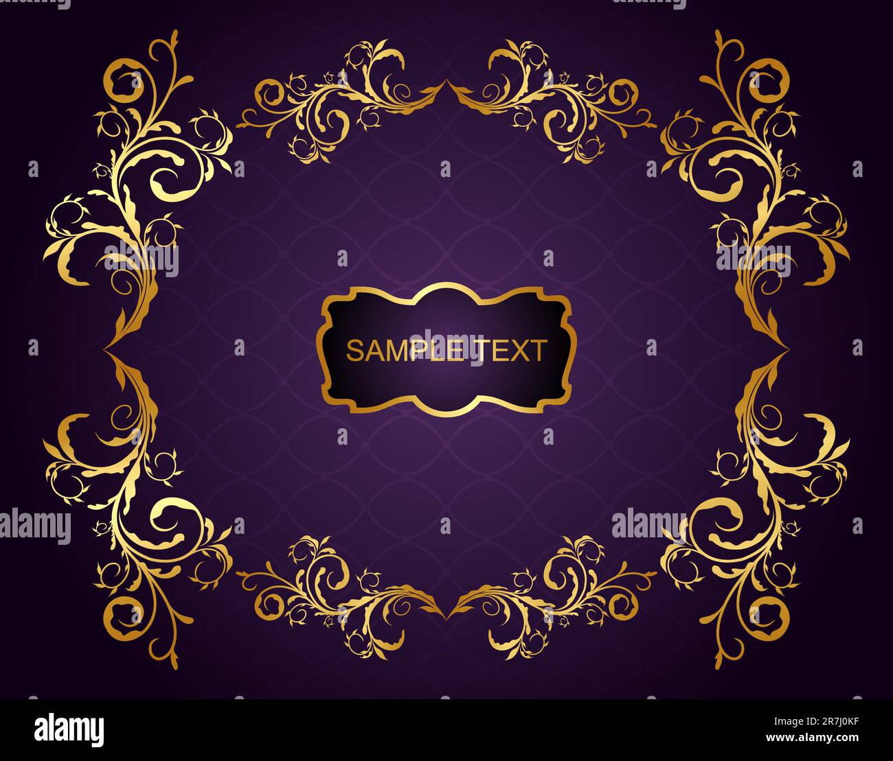 Illustration the floral violet background for design of packing or ...