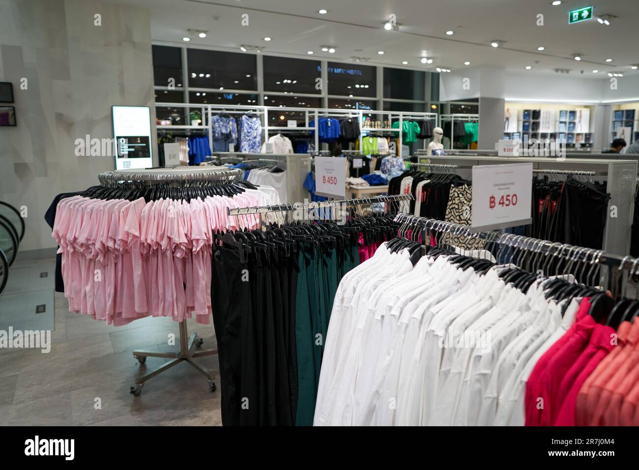 PATTAYA, THAILAND - CIRCA APRIL, 2023: interior shot of H and M retail ...