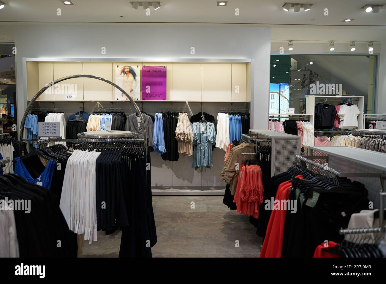 PATTAYA, THAILAND - CIRCA APRIL, 2023: interior shot of H and M retail ...