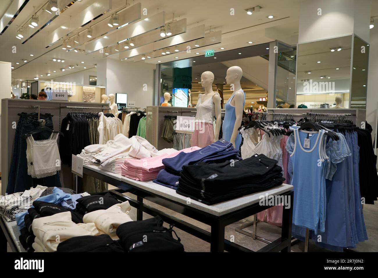 PATTAYA, THAILAND - CIRCA APRIL, 2023: interior shot of H and M retail ...