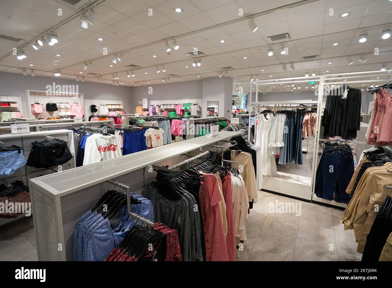 HO CHI MINH CITY, VIETNAM - CIRCA MARCH, 2023: interior shot of H and M ...