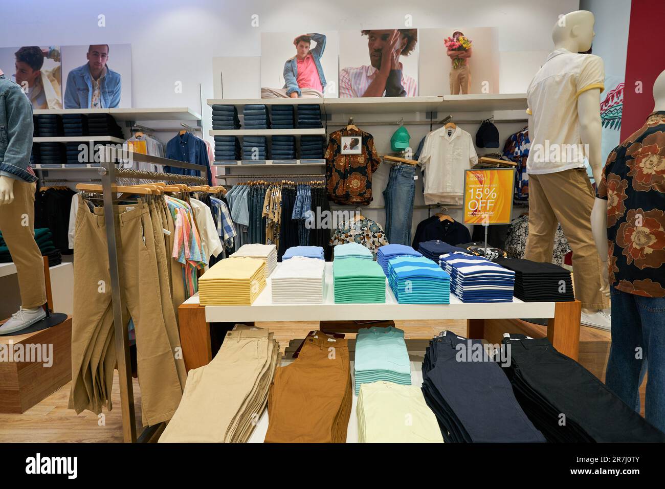 HO CHI MINH CITY, VIETNAM - CIRCA MARCH, 2023: interior shot of GAP ...