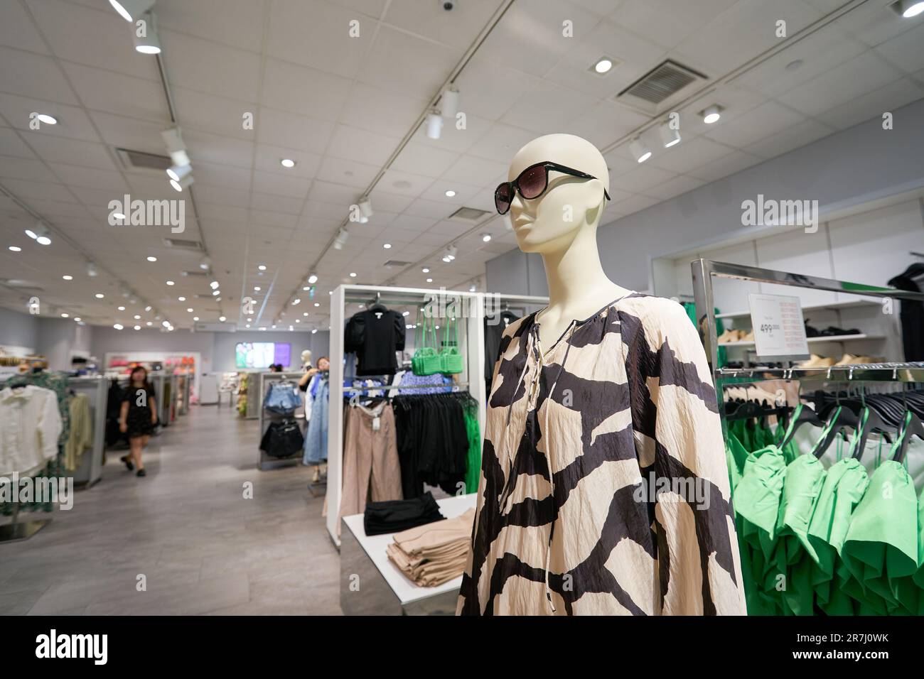 HO CHI MINH CITY, VIETNAM - CIRCA MARCH, 2023: interior shot of H and M ...