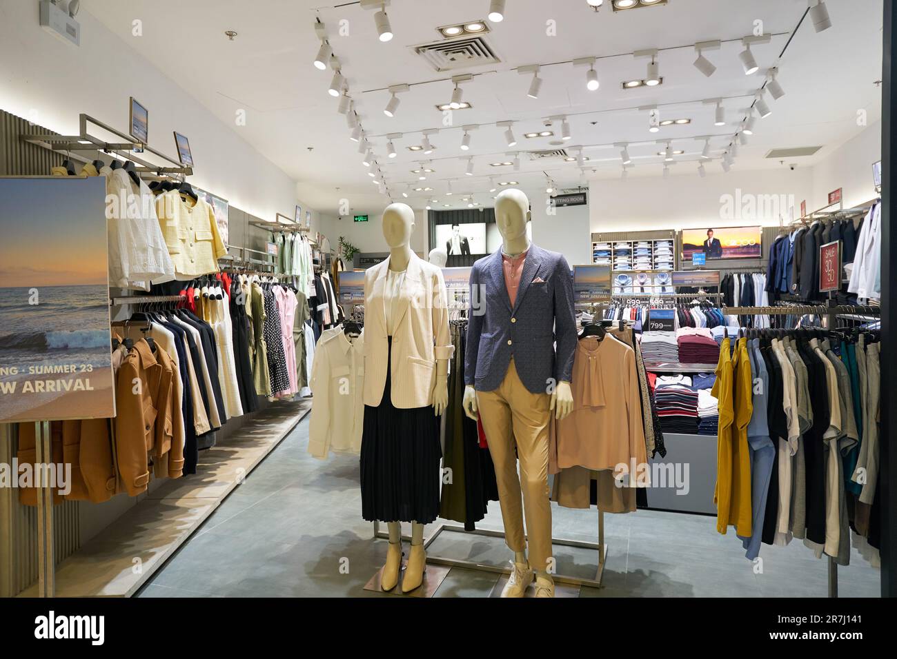 HO CHI MINH CITY, VIETNAM - CIRCA MARCH, 2023: interior shot of G2000 store in Crescent Mall ...