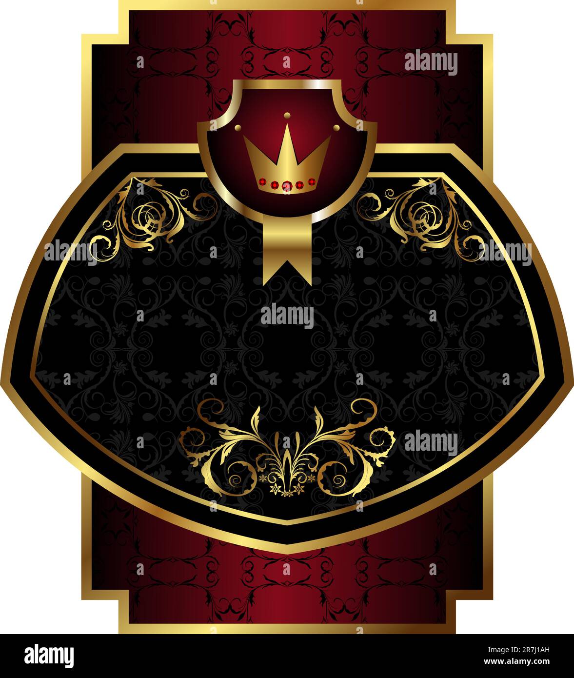 Illustration royal label with crown for packing alcohol - vector Stock ...