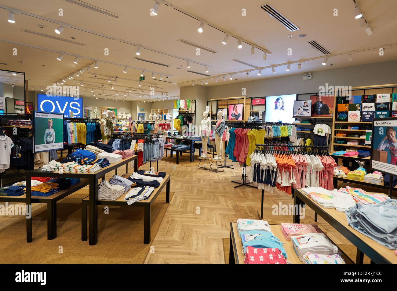 HO CHI MINH CITY, VIETNAM - CIRCA MARCH, 2023: interior shot of OVS store in Crescent Mall Stock ...