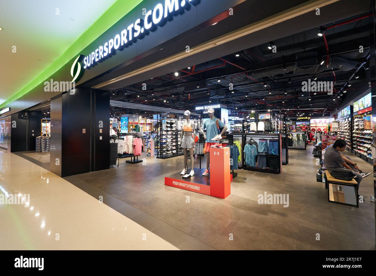 HO CHI MINH CITY, VIETNAM - CIRCA MARCH, 2023: entrance to Supersports ...