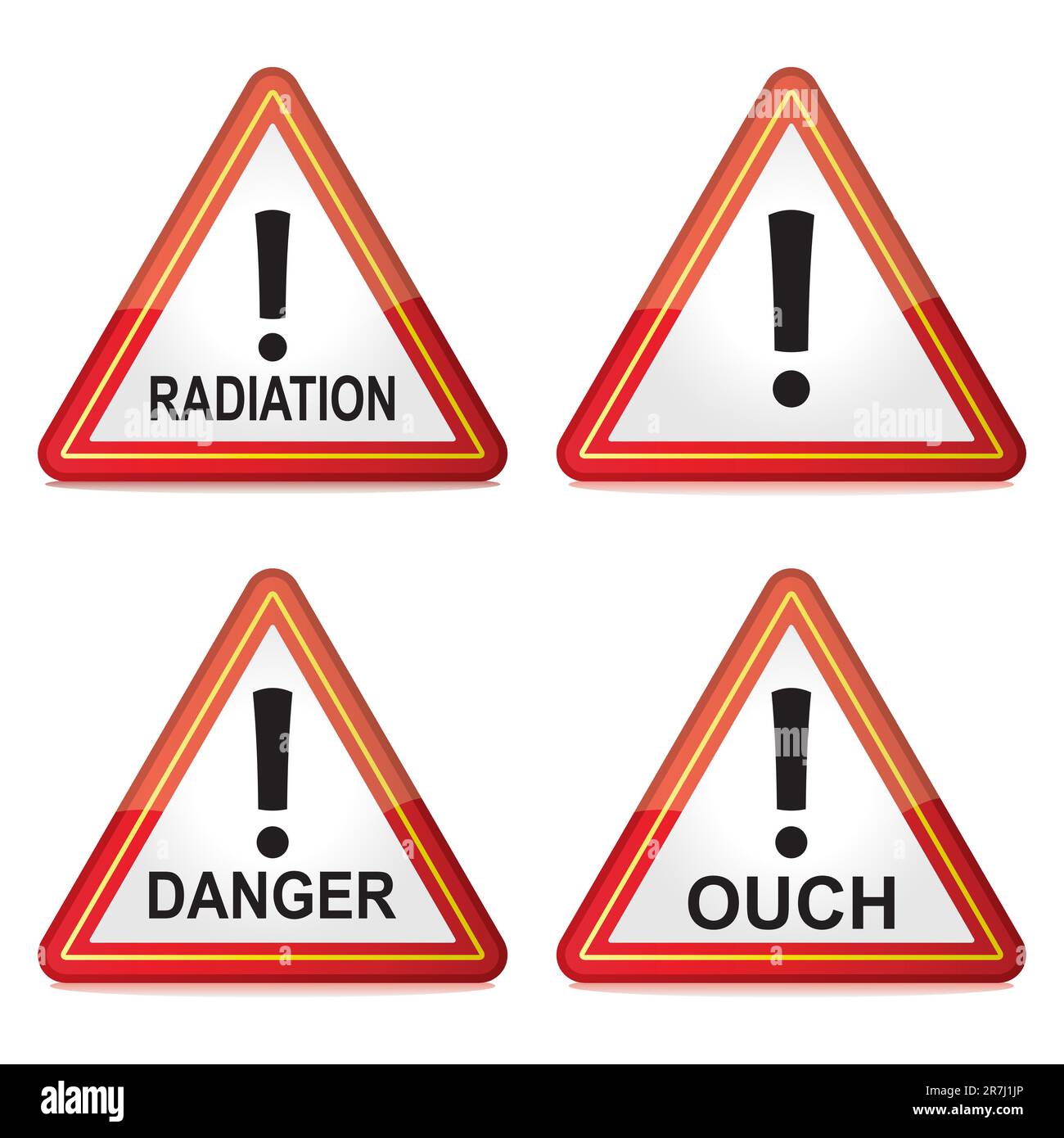 Radiation sign on yellow background Stock Vector Images - Alamy