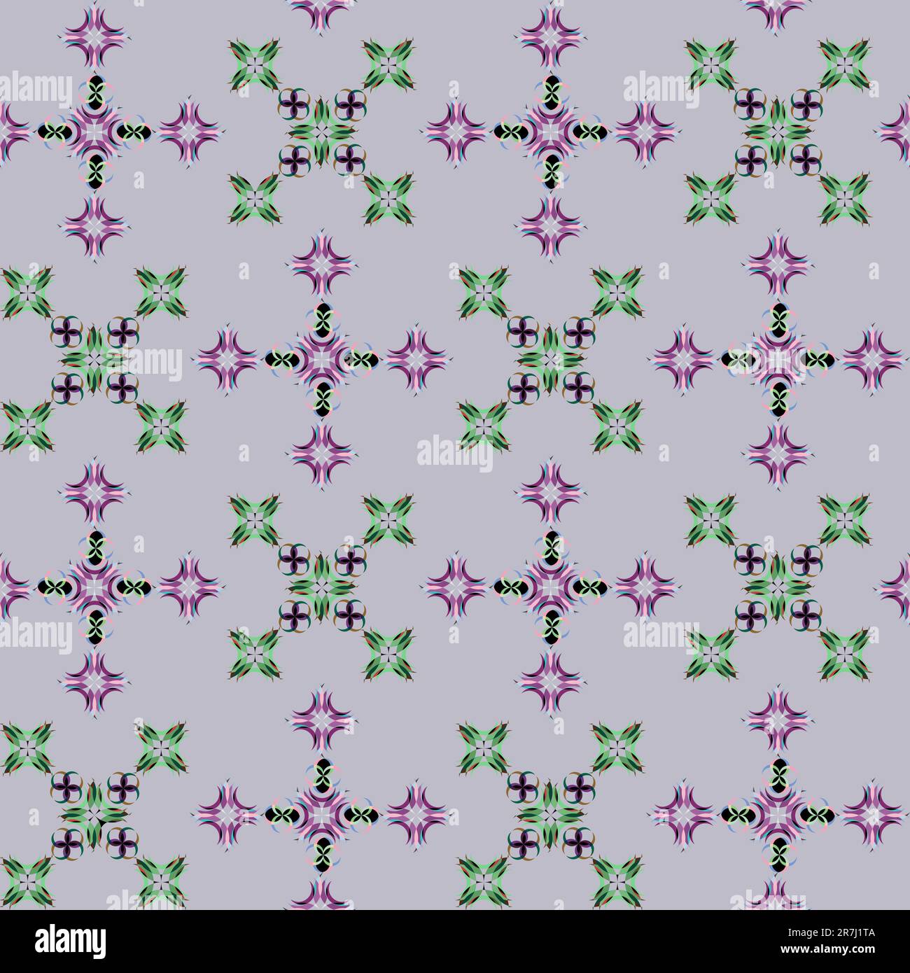 seamless flowerish pattern, abstract art illustration Stock Vector ...