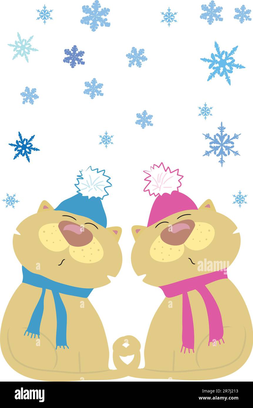 Winter weather together Cut Out Stock Images & Pictures - Alamy