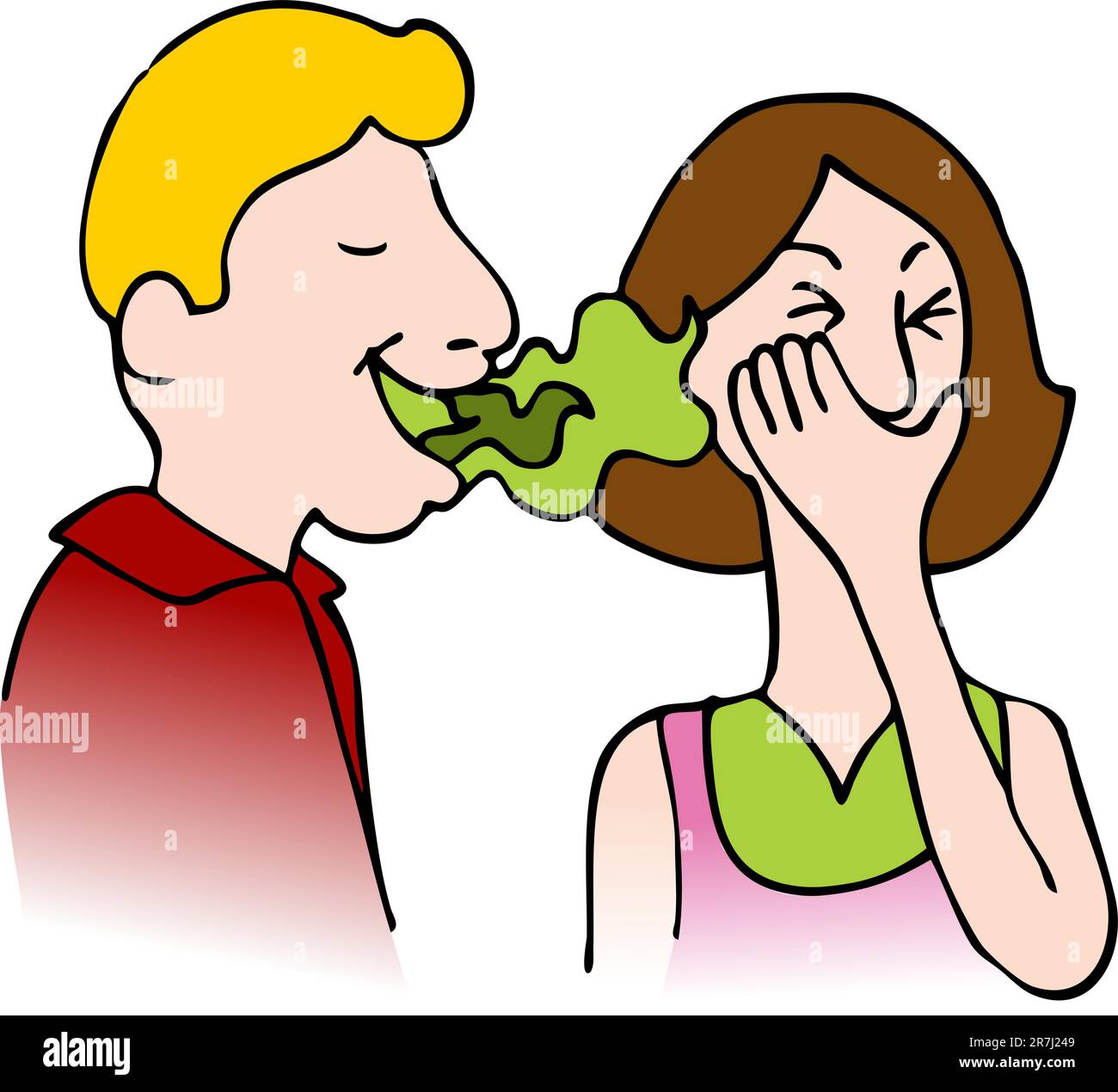 A woman talking to man Stock Vector Images - Alamy