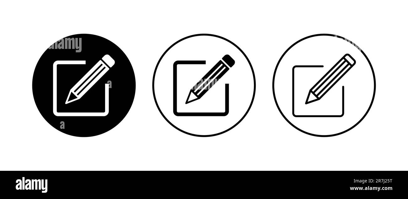 Edit icon set. edit document icon. edit text icon. pencil. sign up ...