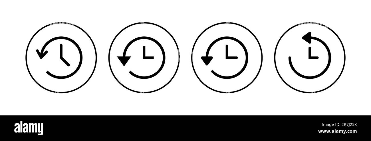 History icon set. recent event history Stock Vector Image & Art - Alamy