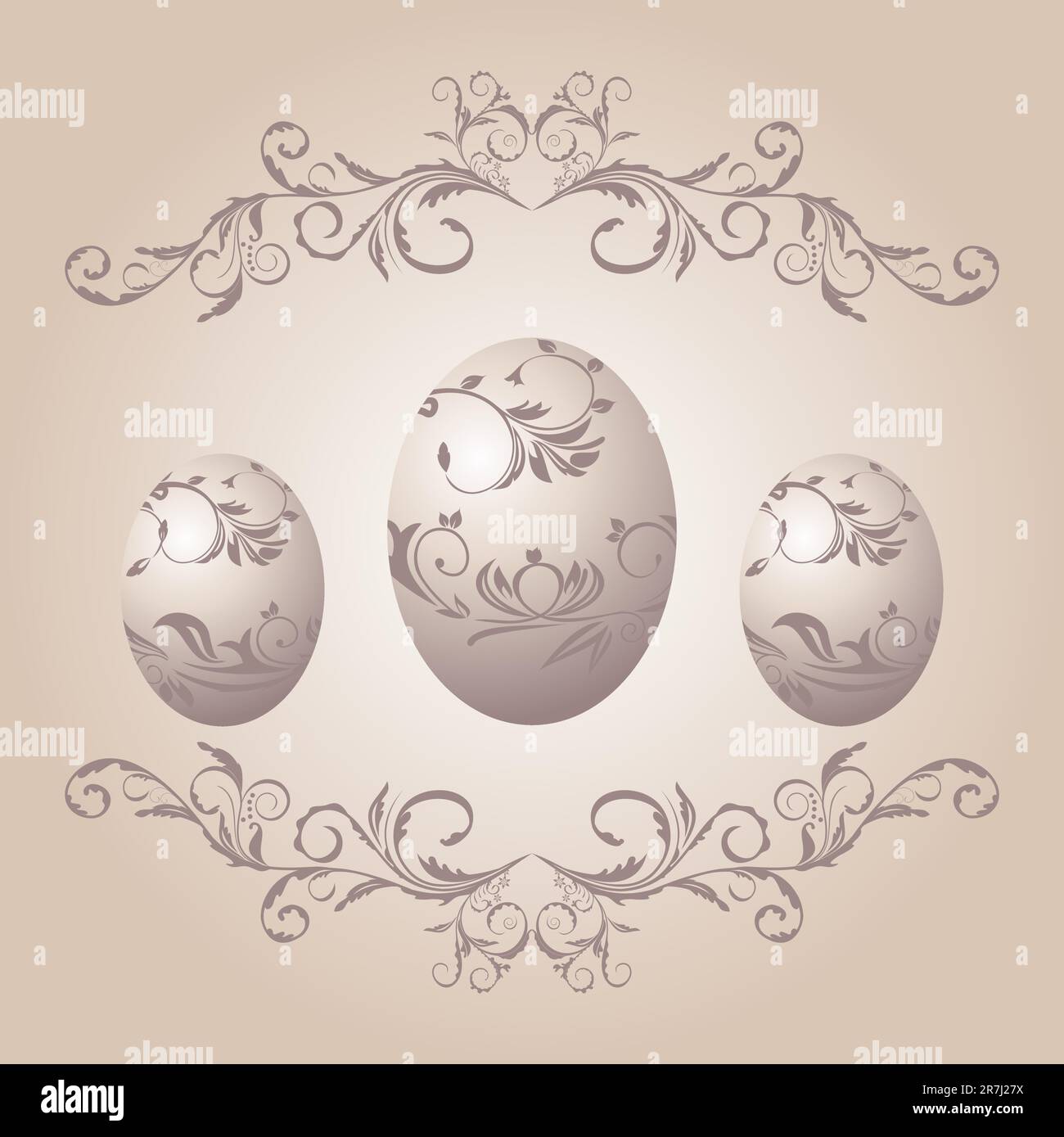 Illustration vintage Easter floral background for design - vector Stock ...