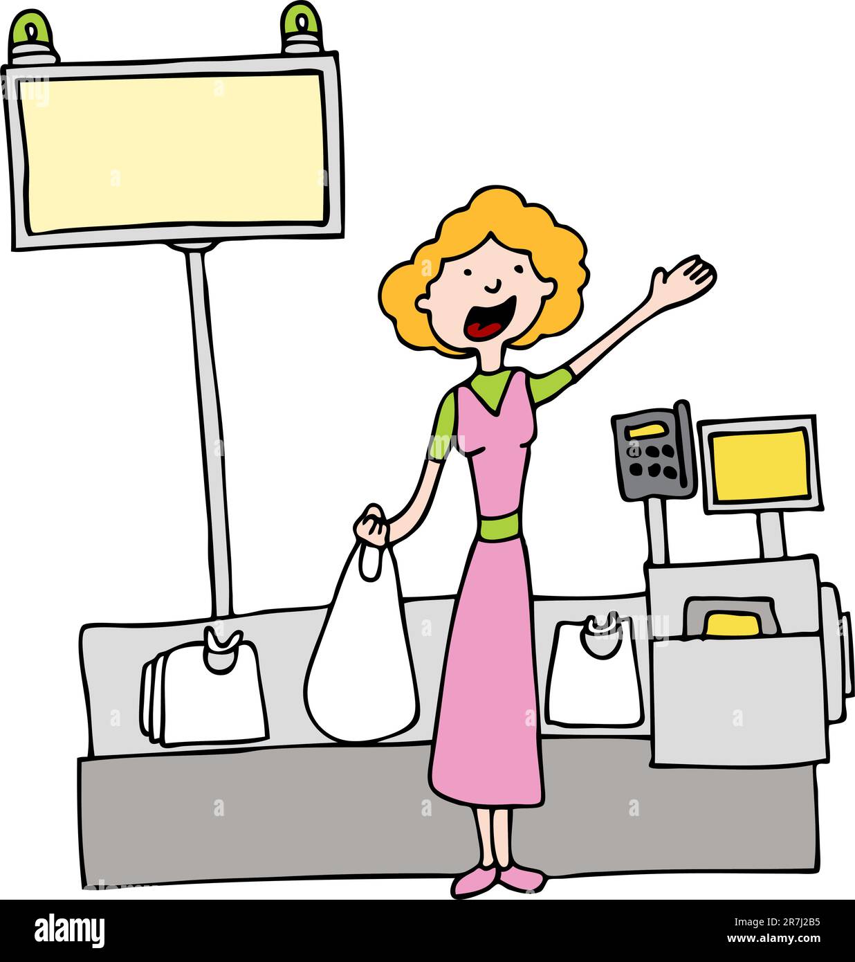 Self checkout till Stock Vector Images - Alamy