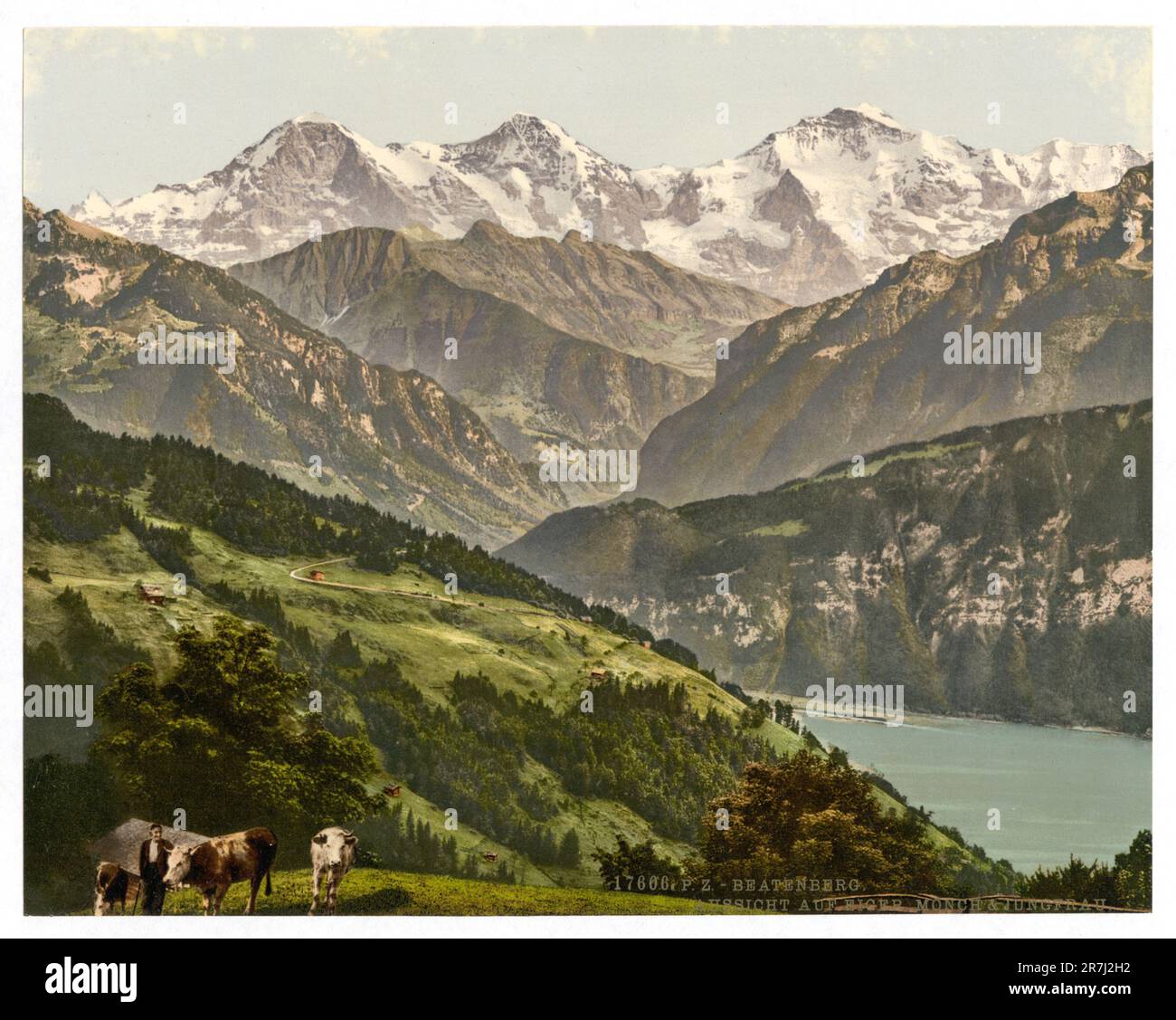 View of Jungfrau, Monch and Eiger from Beatenberg, Interlaken, Bern ...