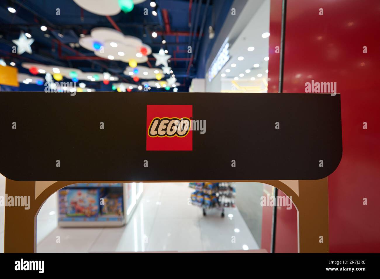 HO CHI MINH CITY, VIETNAM - CIRCA MARCH, 2023: Lego sign seen at ...