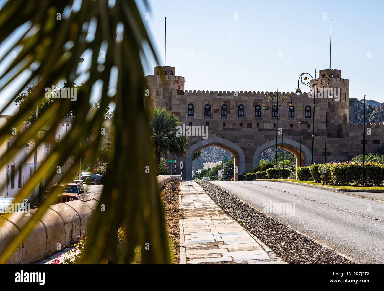 Muscat Oman Al Alam Palace Gate Stock Photo - Alamy