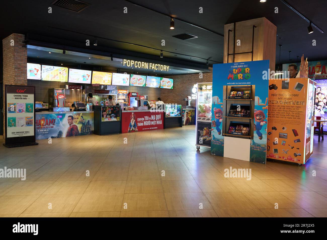 HO CHI MINH CITY, VIETNAM - CIRCA MARCH, 2023: Popcorn factory at CGV ...