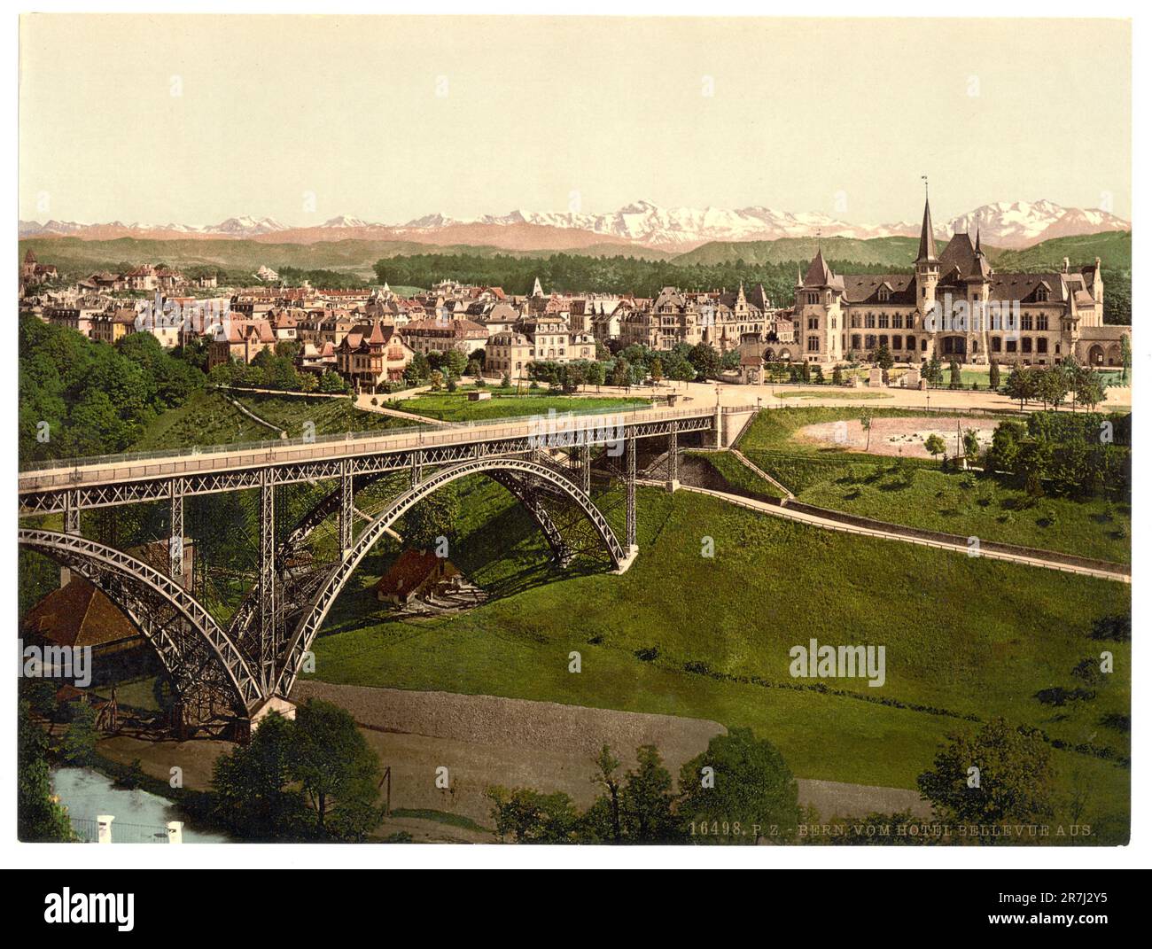From Hotel Bellevue, Bern, Switzerland 1890 Stock Photo - Alamy