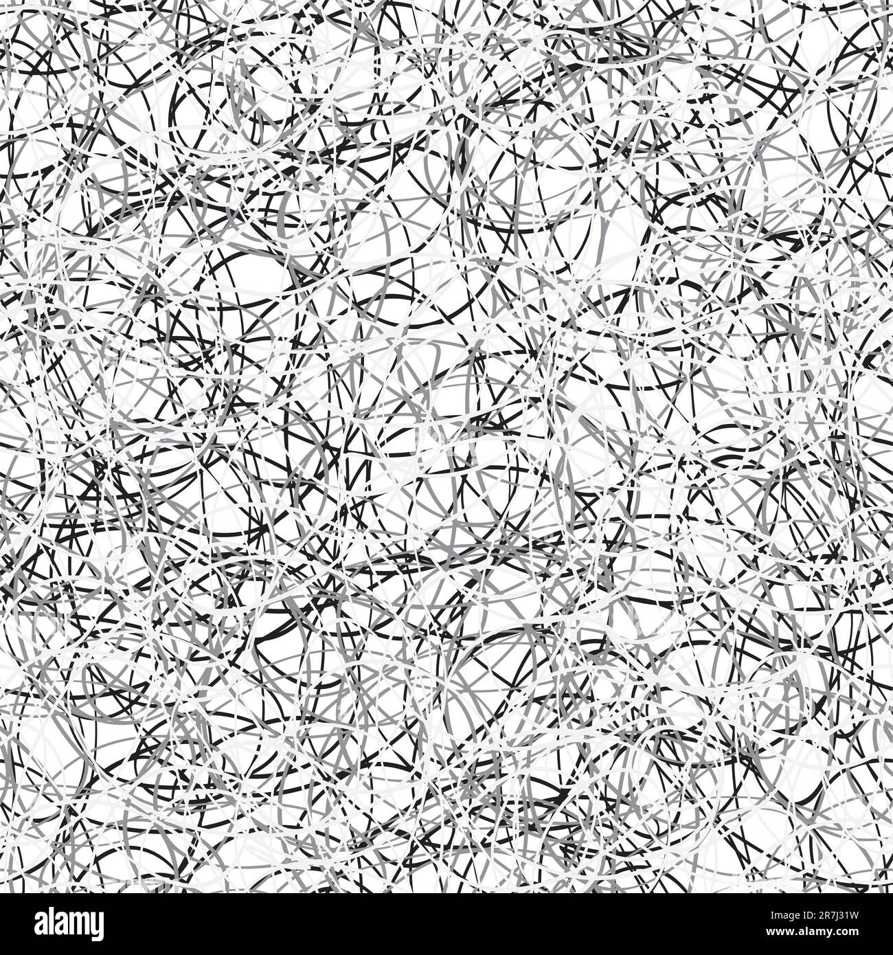 Seamless monochrome square texture - scribble - vector eps8 Stock ...