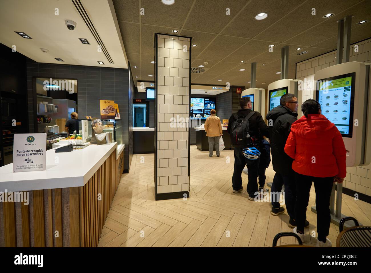 MADRID, SPAIN - CIRCA JANUARY, 2020: interior shot of McDonald's fast ...