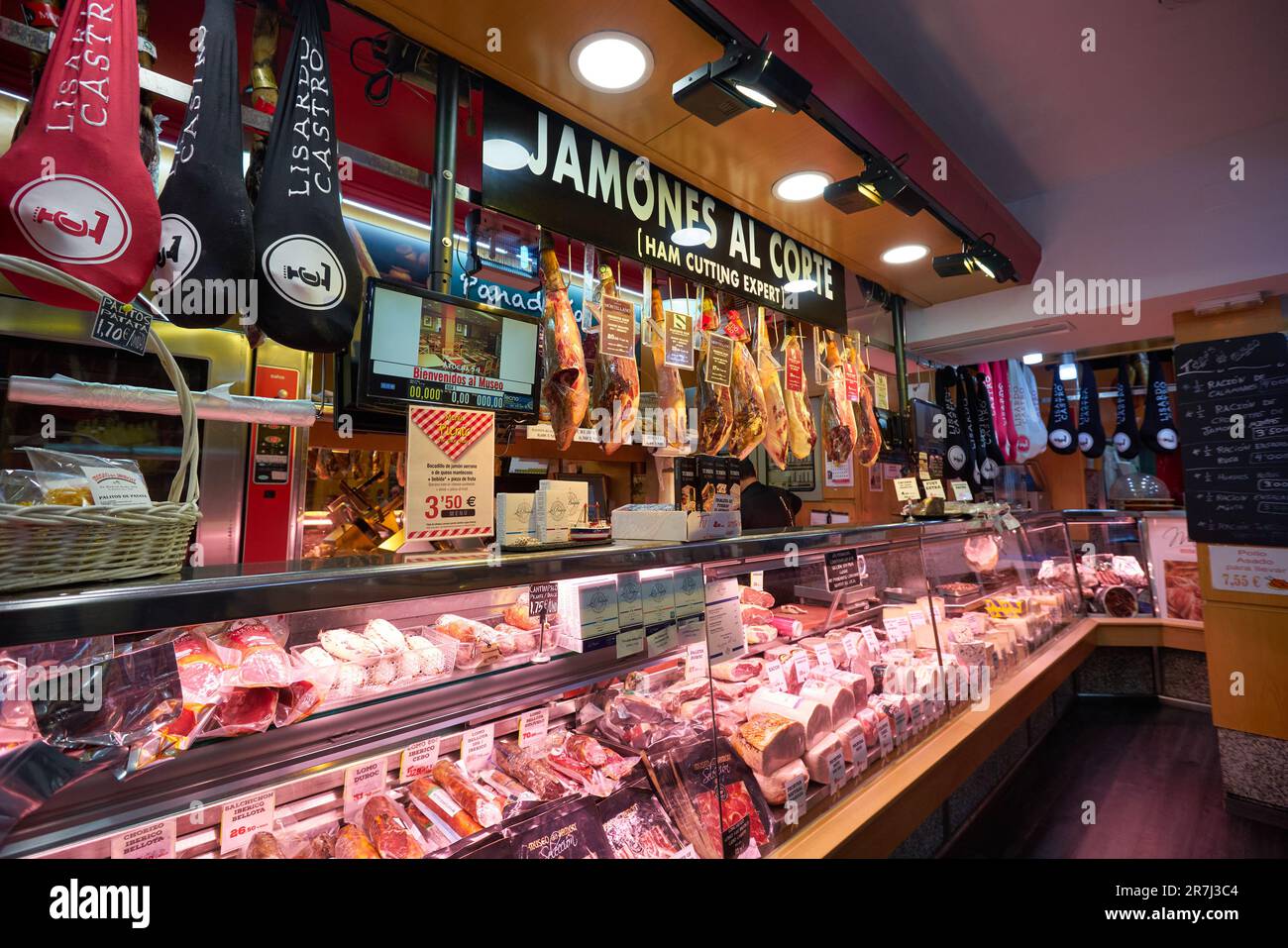 MADRID, SPAIN - CIRCA JANUARY, 2020: various meat products marketed at ...