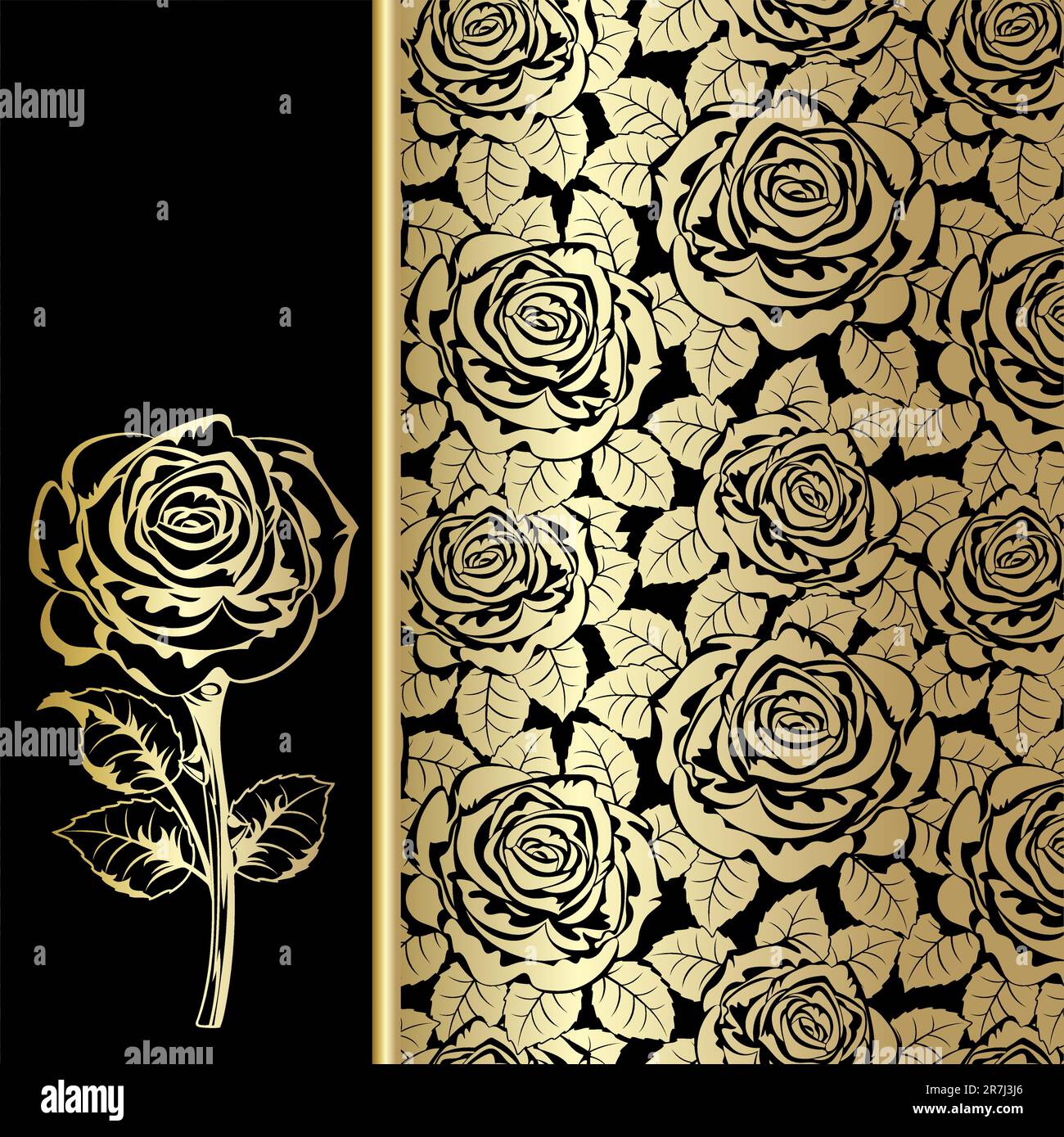 Background illustration black roses Stock Vector Images - Alamy