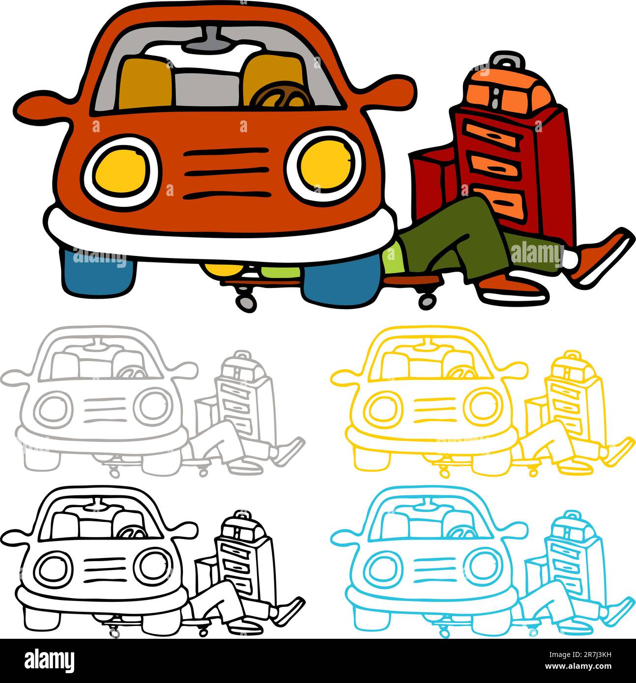 Mechanic oil change Stock Vector Images - Alamy