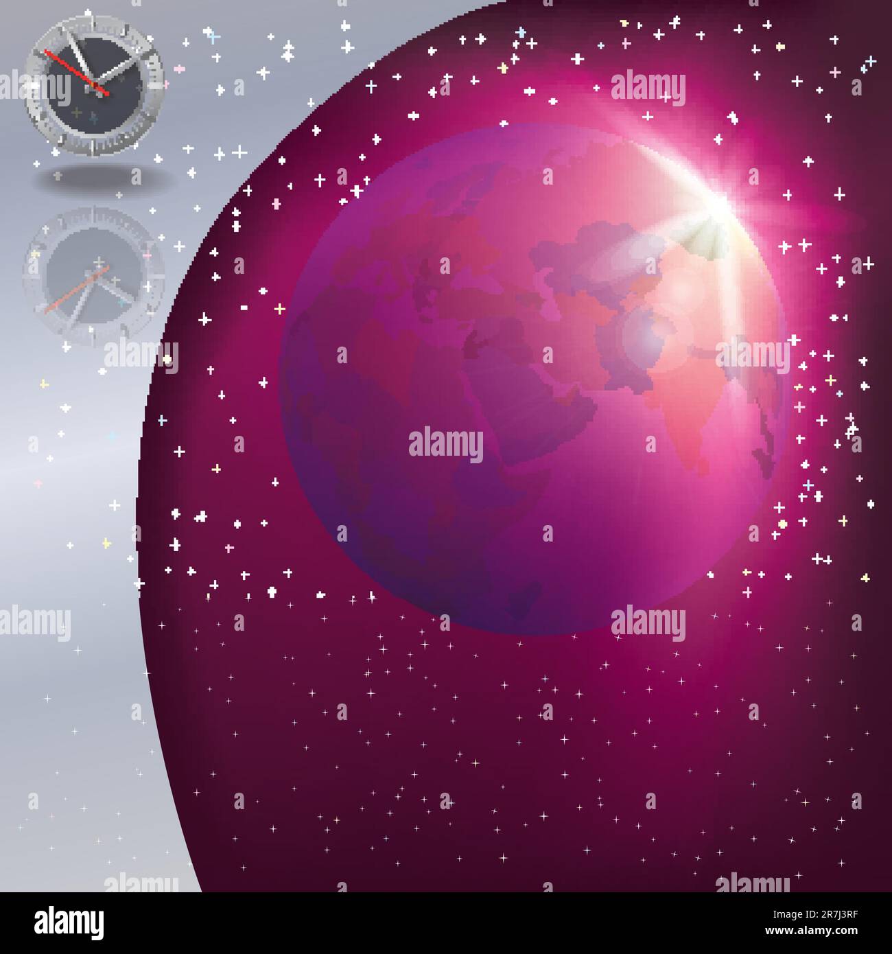 World time clock in Stock Vector Images - Alamy