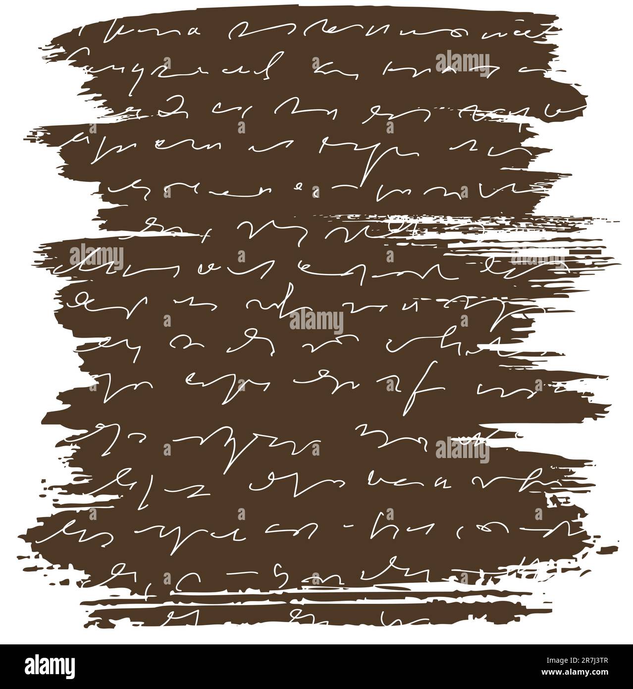 brush letter with abstract text on brown background Stock Vector Image ...