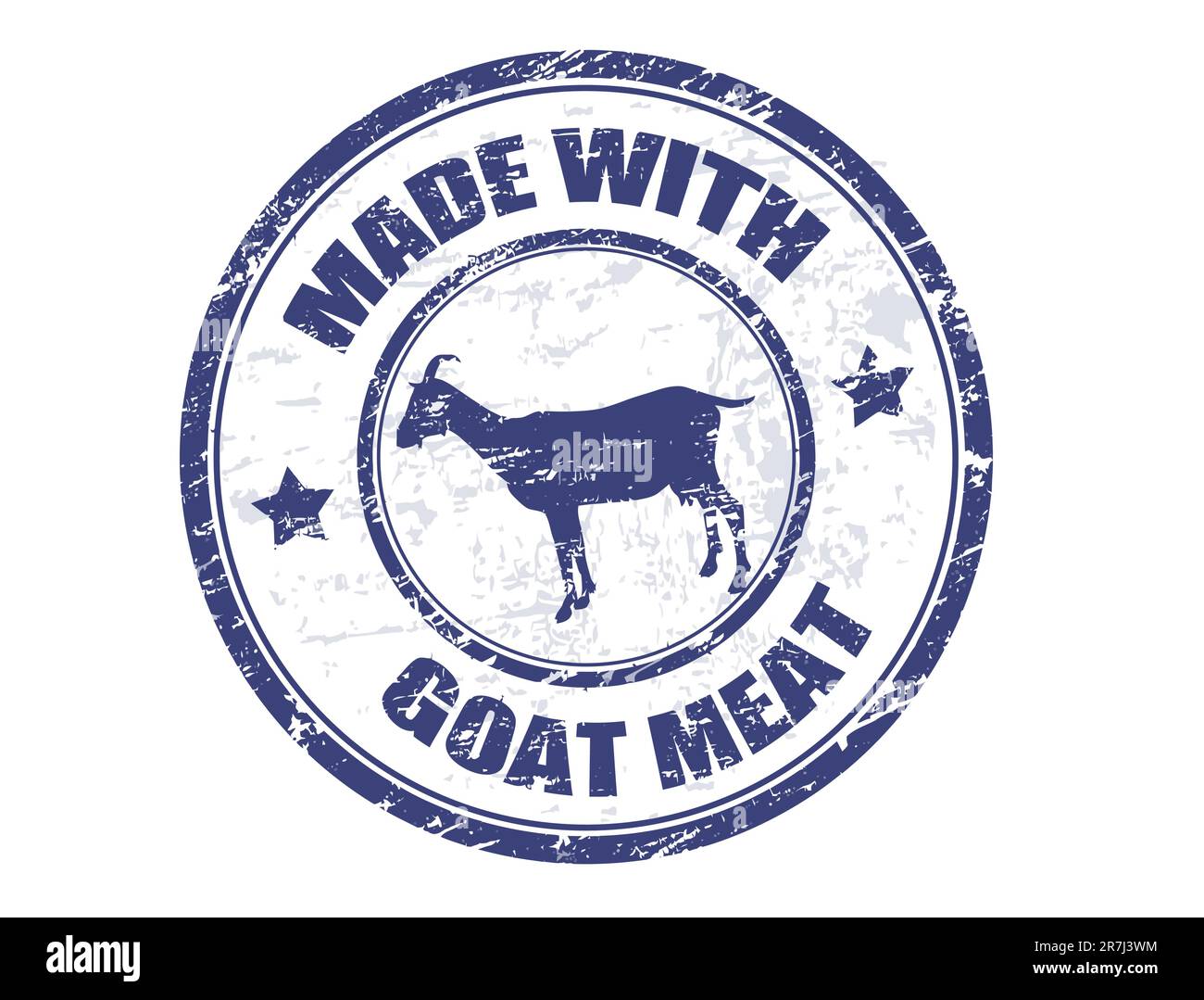 grunge office rubber stamp with the goat and the text made with goat ...