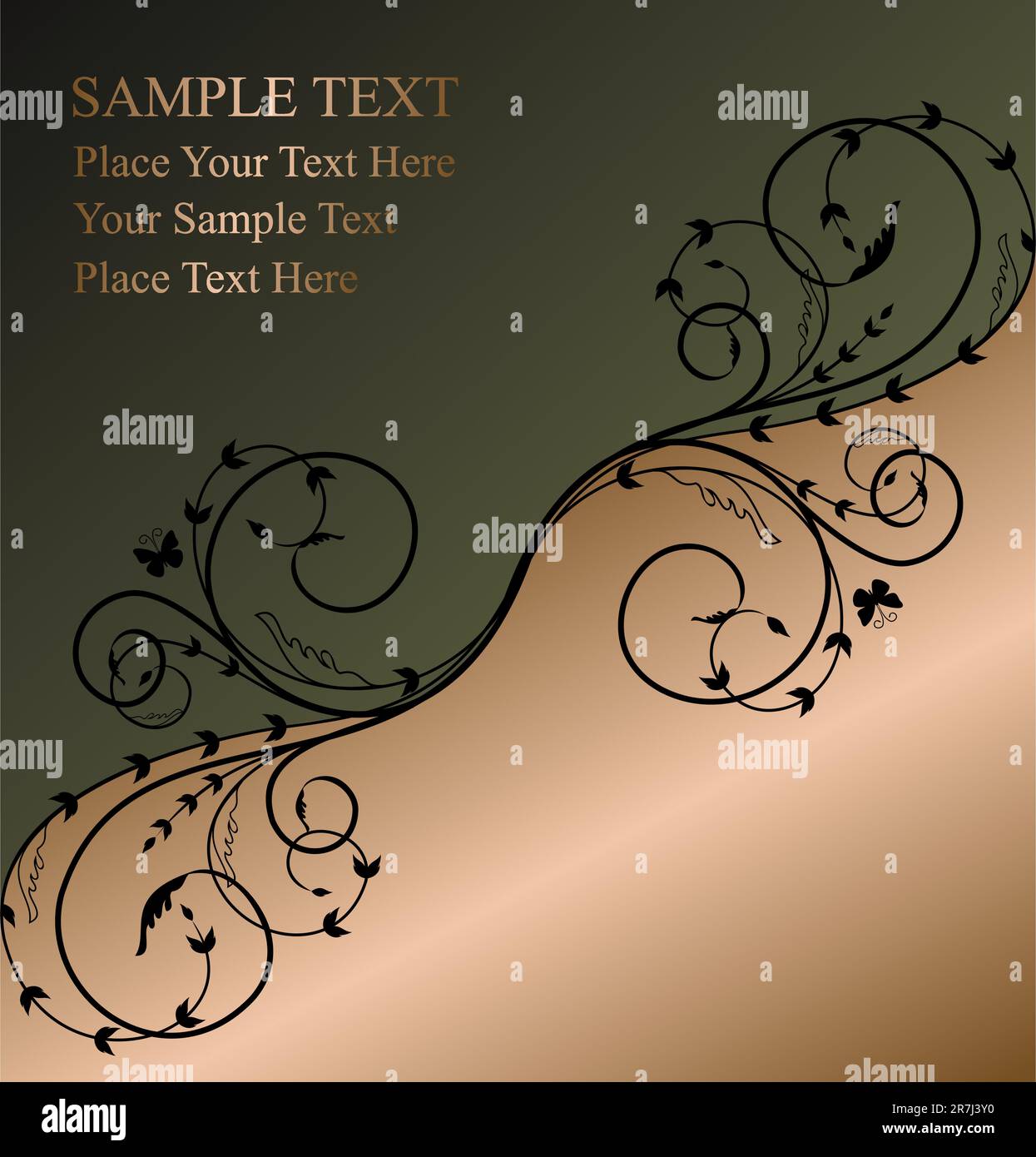 Illustration floral background card for design - vector Stock Vector ...