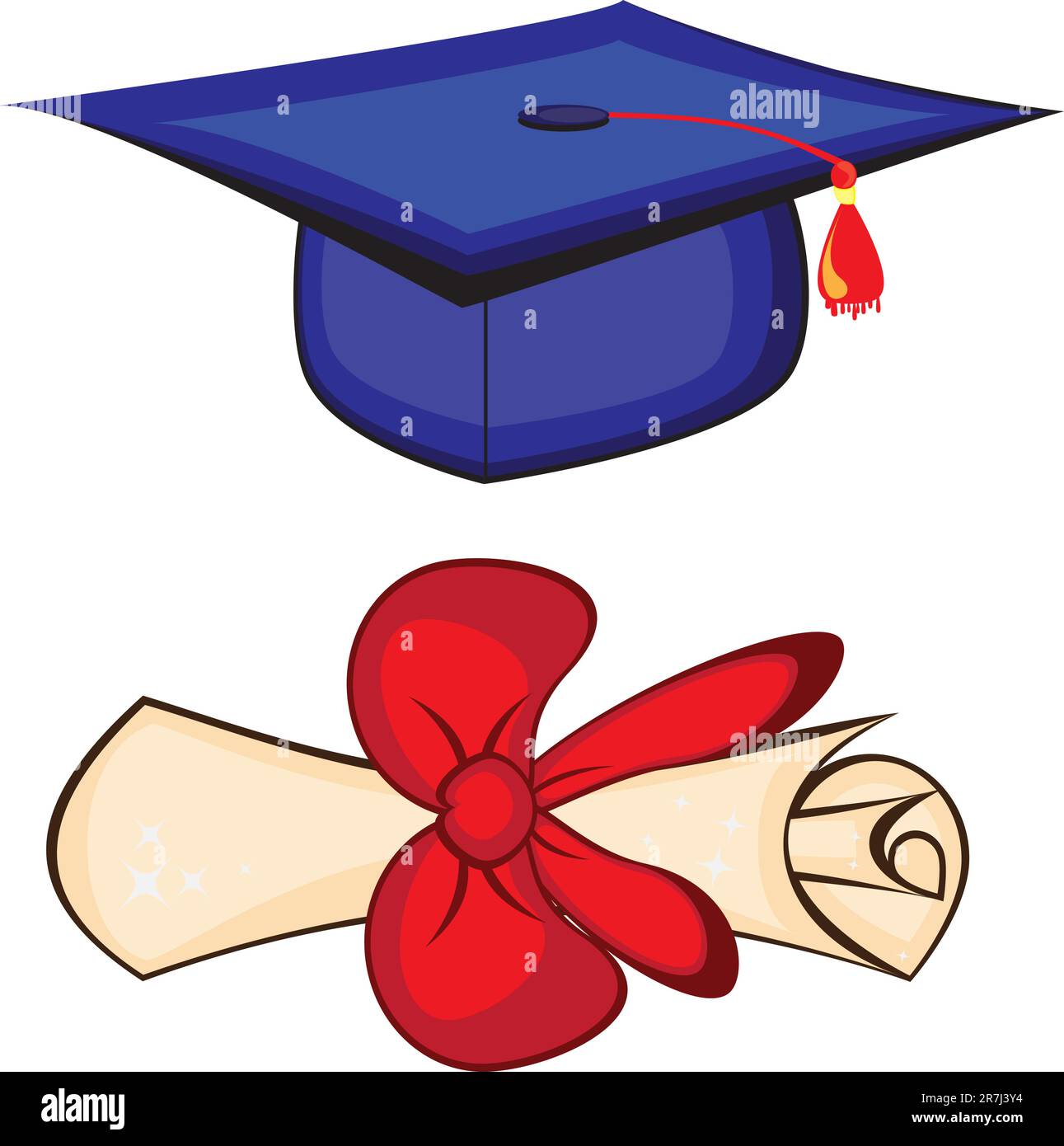 Diploma and graduation cap Stock Vector Image & Art - Alamy