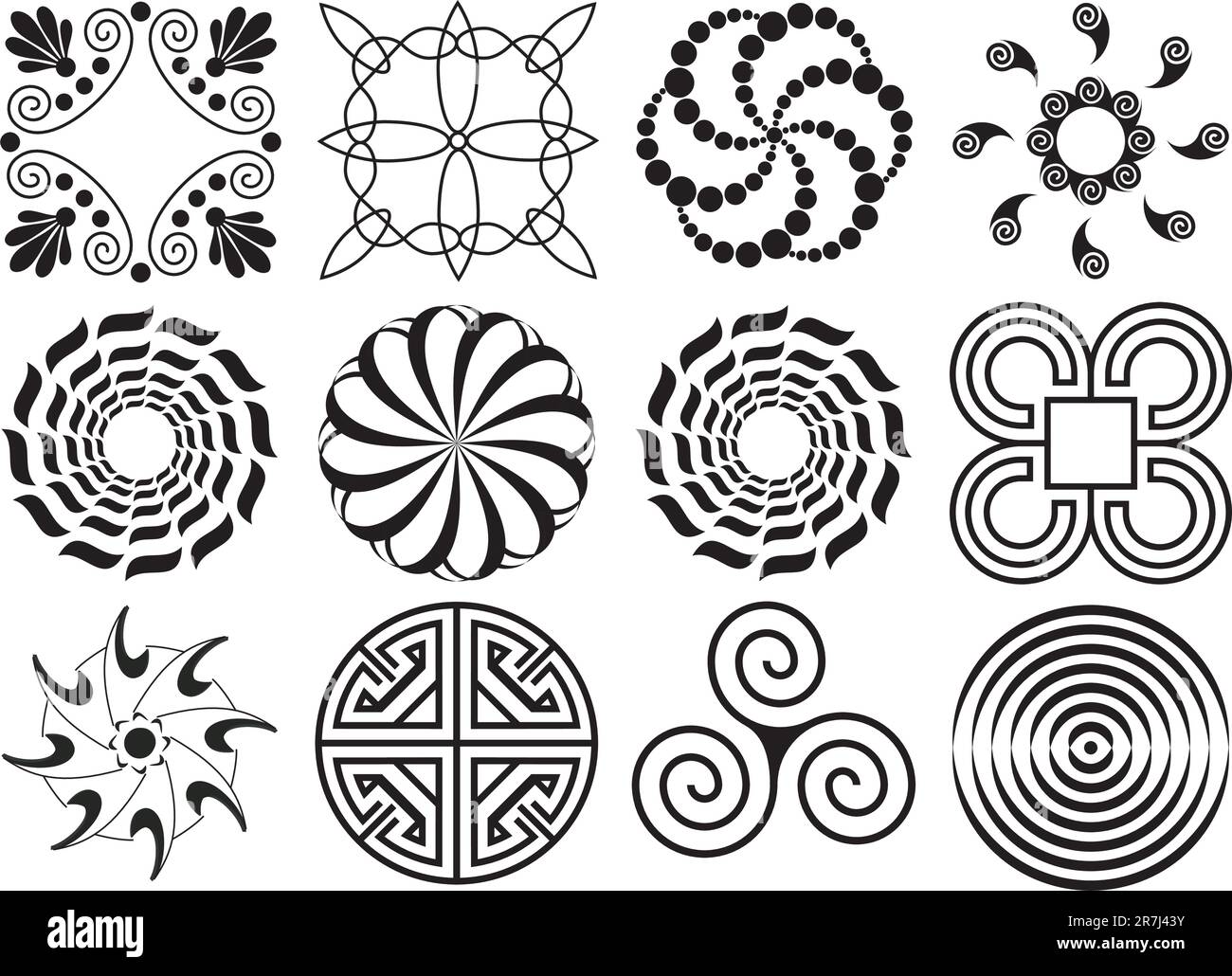 Circular geometric design Cut Out Stock Images & Pictures - Alamy