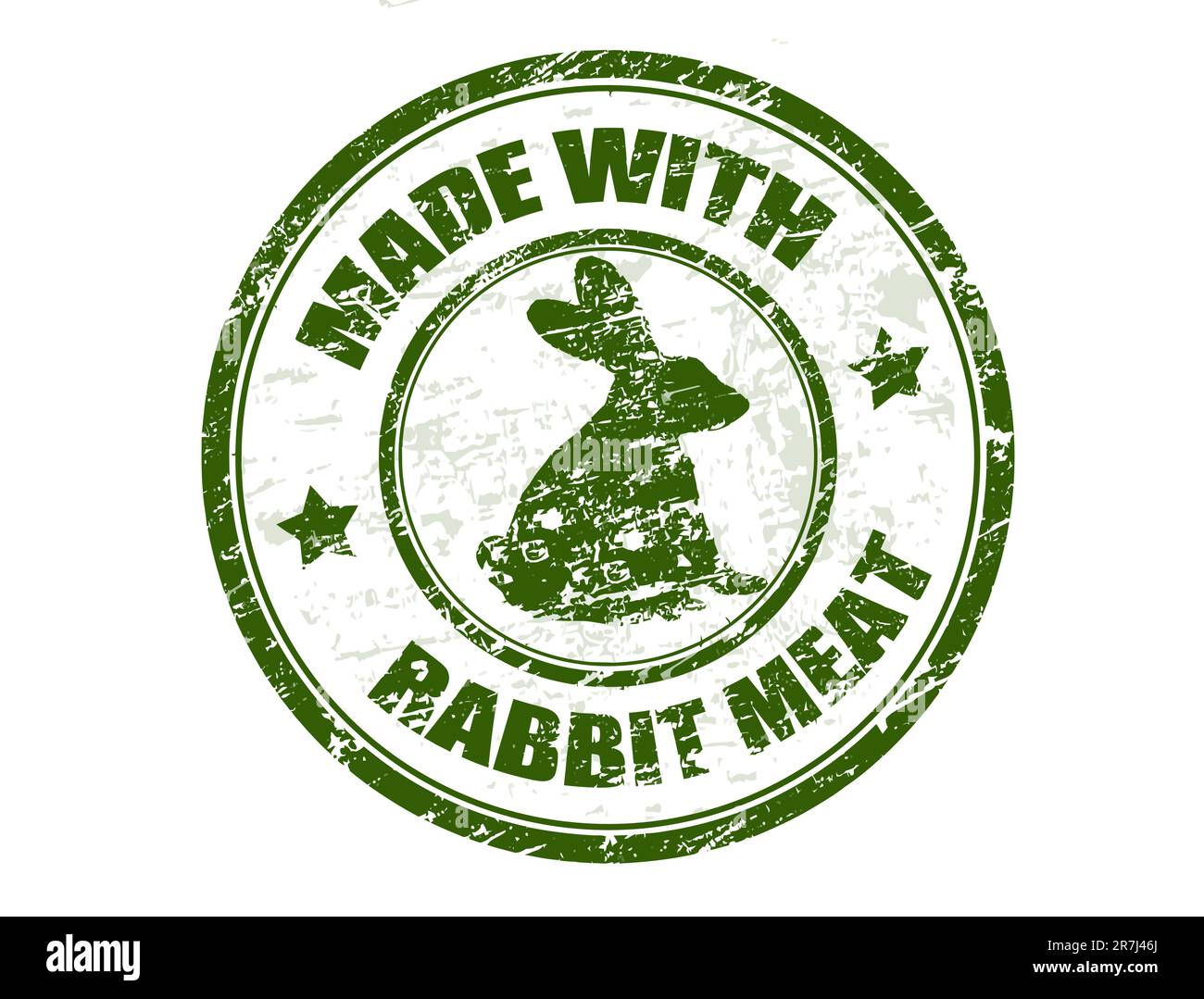 grunge office rubber stamp with the rabbit and the text made with ...