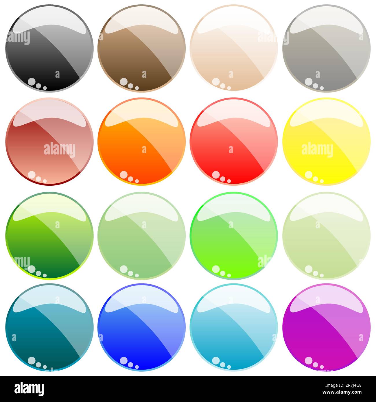 web buttons isolated on white background, abstract art illustration ...
