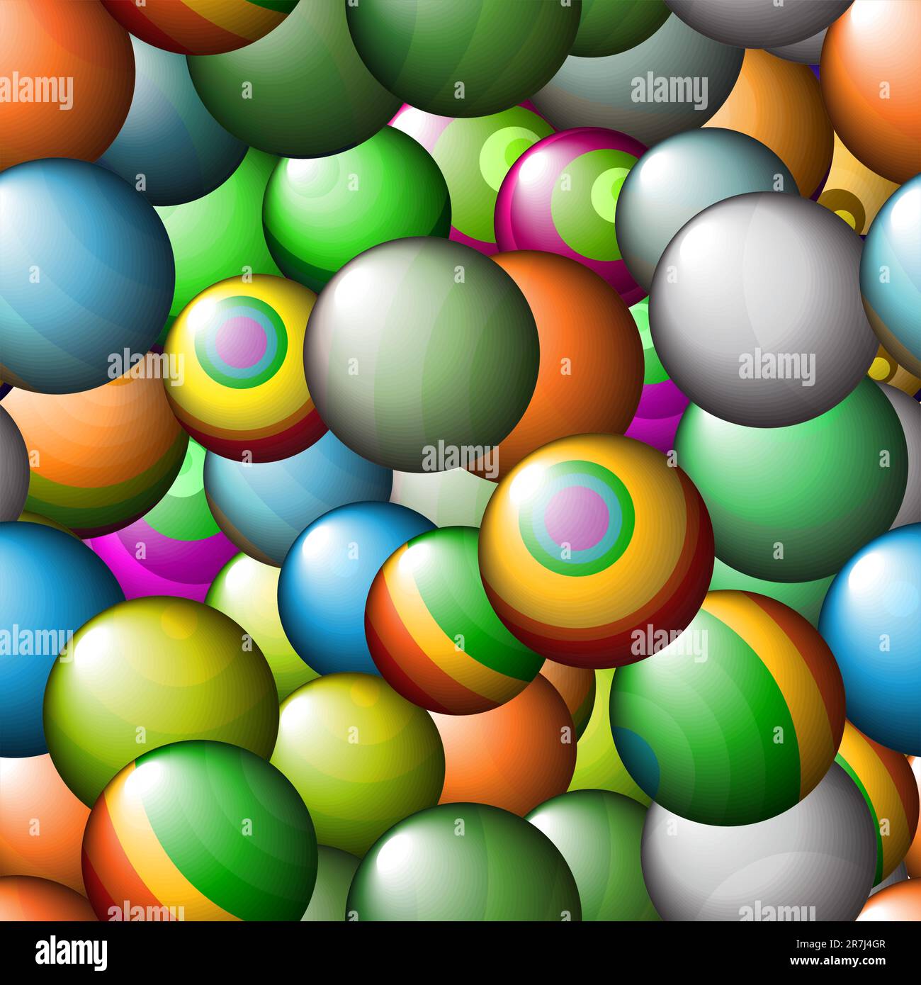 Seamless texture the colored balls of different sizes hi-res stock ...