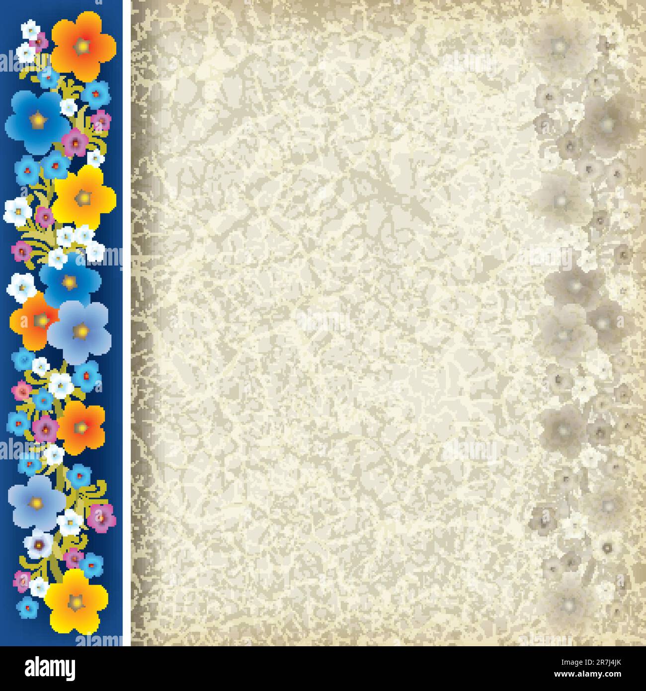 Blue beige abstract art painting Stock Vector Images - Alamy