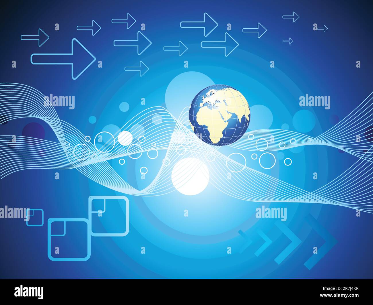 abstract digital blue background vector illustration Stock Vector Image ...